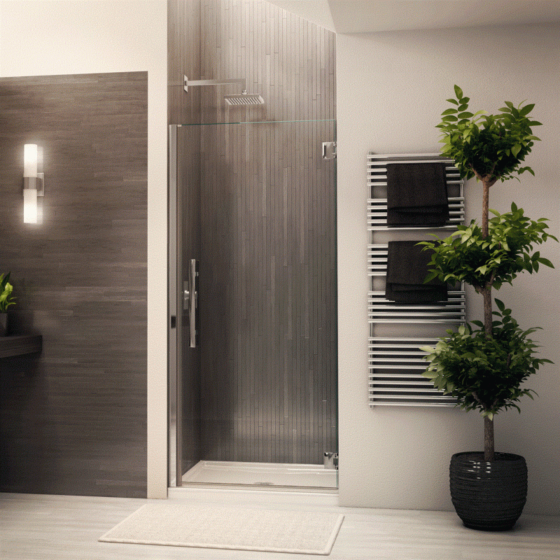 Fleurco Canada Latitude Matte Black Shower Door - Bath Emporium