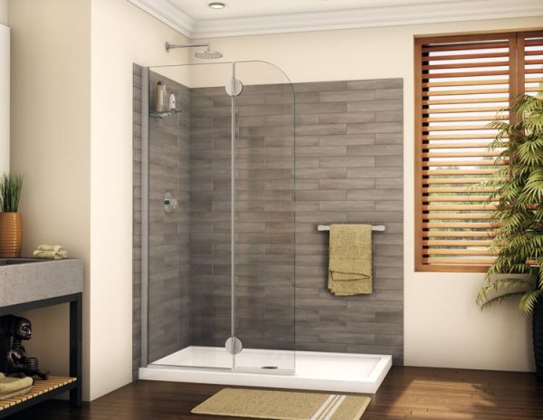 Fleurco Monaco Round Top Shower Shield With Fixed Panel - Bath Emporium ...