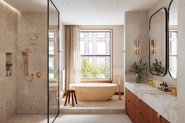Riobel KIT323NBBG Nibi Brushed Gold 2-Way Shower Kit - Bath Emporium