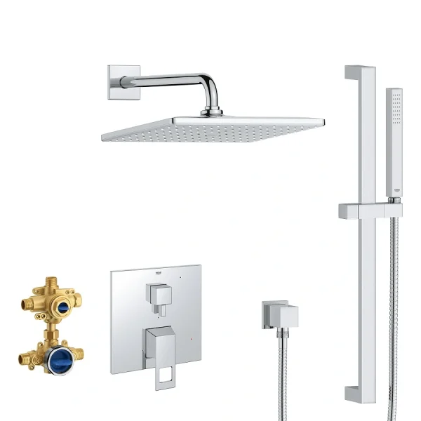 Grohe 29432000 Eurocube Pressure Balance Rain Shower Set