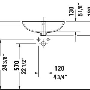 Duravit 03954900172 No.1 Undermount Sink - Bath Emporium