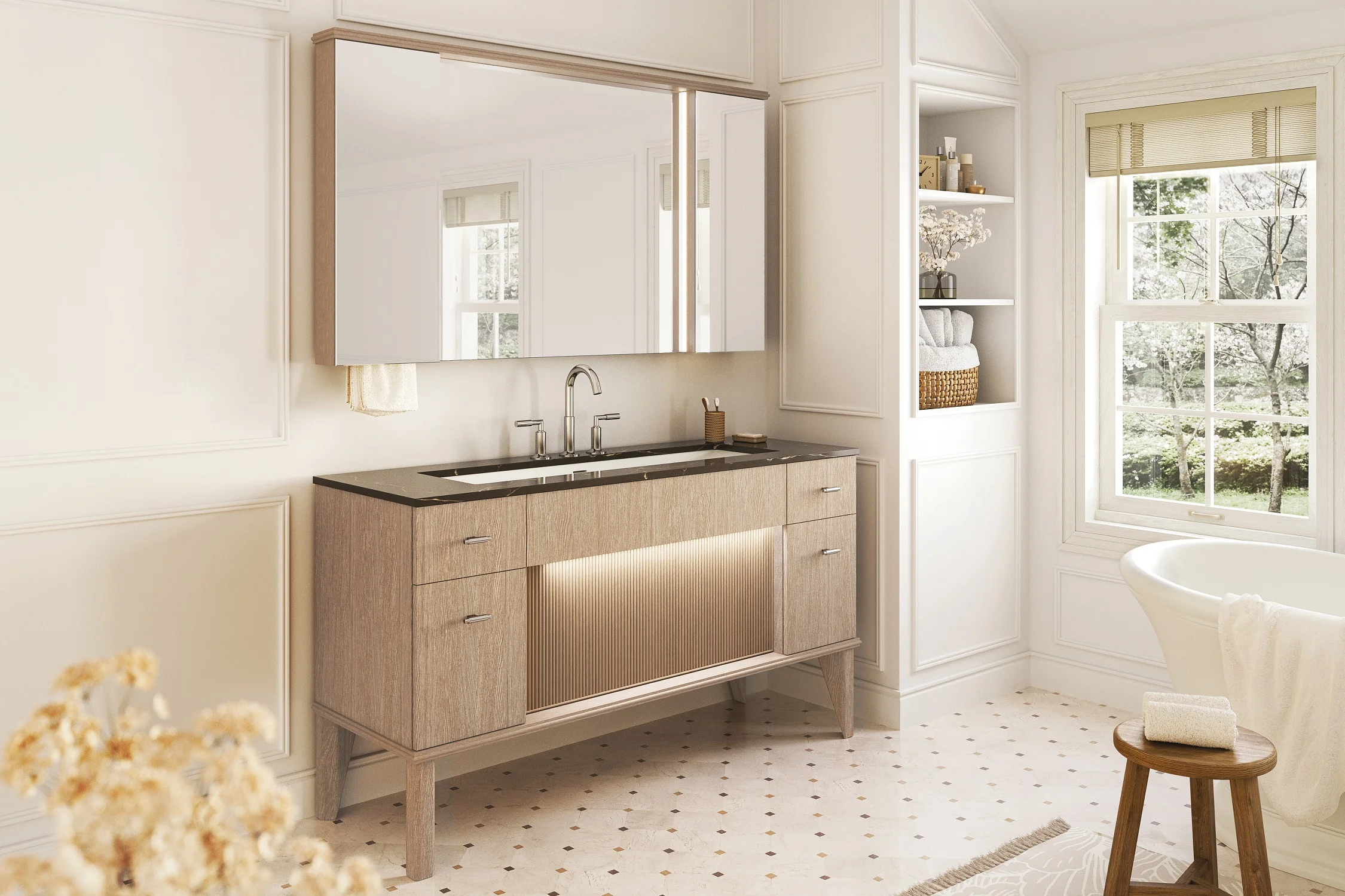 Vanico Maronyx Penthouse Plaza Transitional Bathroom Vanity - Bath Emporium